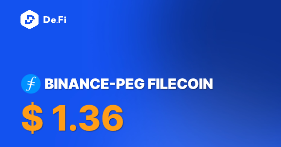 Binance-Peg Filecoin (FIL) Price, Coin Market Cap, & Token Supply