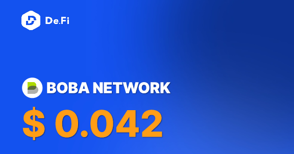 Boba Network (BOBA) Price, Coin Market Cap, & Token Supply