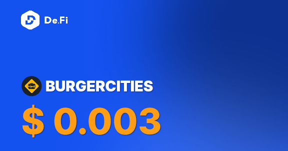 BurgerCities (BURGER) Price, Coin Market Cap, & Token Supply