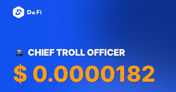 Chief Troll Officer (CTO) Price, Coin Market Cap, & Token Supply