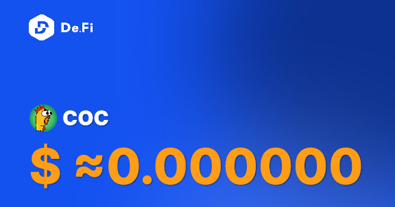 COC (COC) Price, Coin Market Cap, & Token Supply
