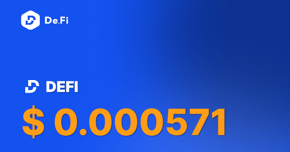 DeFi (DEFI) Price, Coin Market Cap, & Token Supply