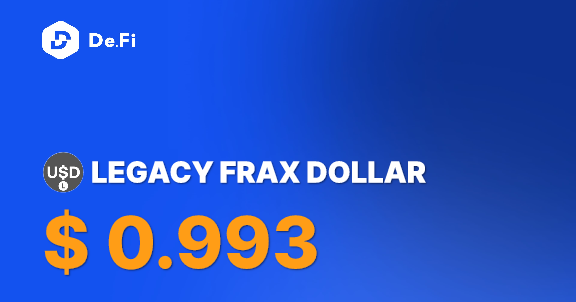 Legacy Frax Dollar (FRAX) Price, Coin Market Cap, & Token Supply