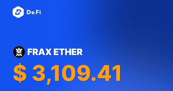 Frax Ether (FRXETH) Price, Coin Market Cap, & Token Supply