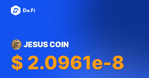 Jesus Coin (JESUS) Price, Coin Market Cap, & Token Supply