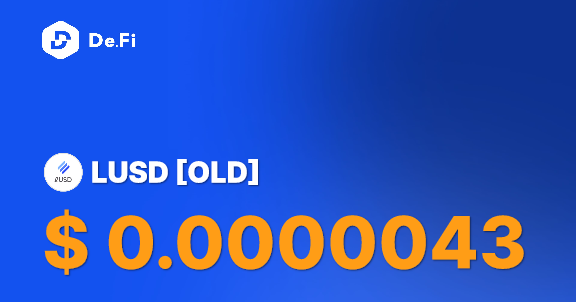 LUSD [OLD] (LUSD) Price, Coin Market Cap, & Token Supply