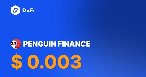 Penguin Finance (PEFI) Price, Coin Market Cap, & Token Supply