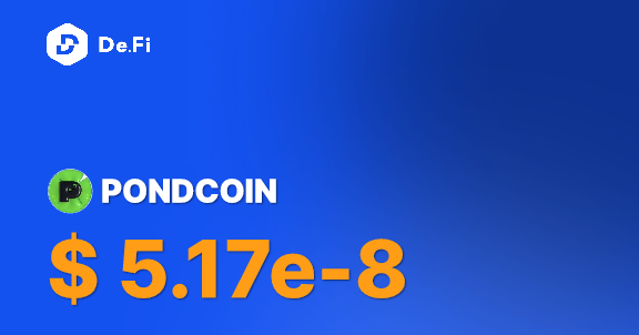 PondCoin (PNDC) Price, Coin Market Cap, & Token Supply