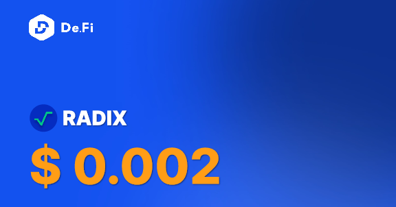 Radix (XRD) Price, Coin Market Cap, & Token Supply