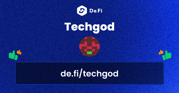 Techgod De.Fi SocialFi Profile