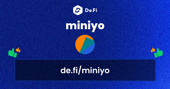 miniyo De.Fi SocialFi Profile