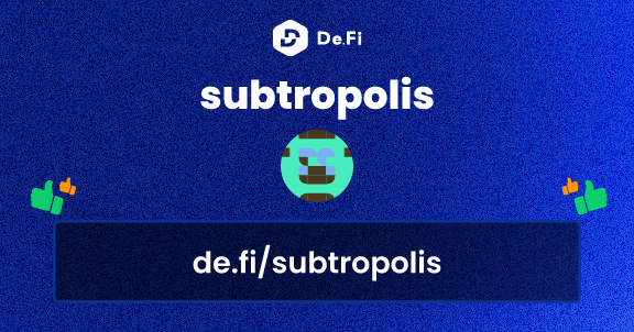 subtropolis De.Fi SocialFi Profile
