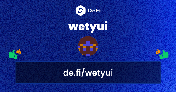 wetyui De.Fi SocialFi Profile