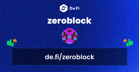 zeroblock De.Fi SocialFi Profile